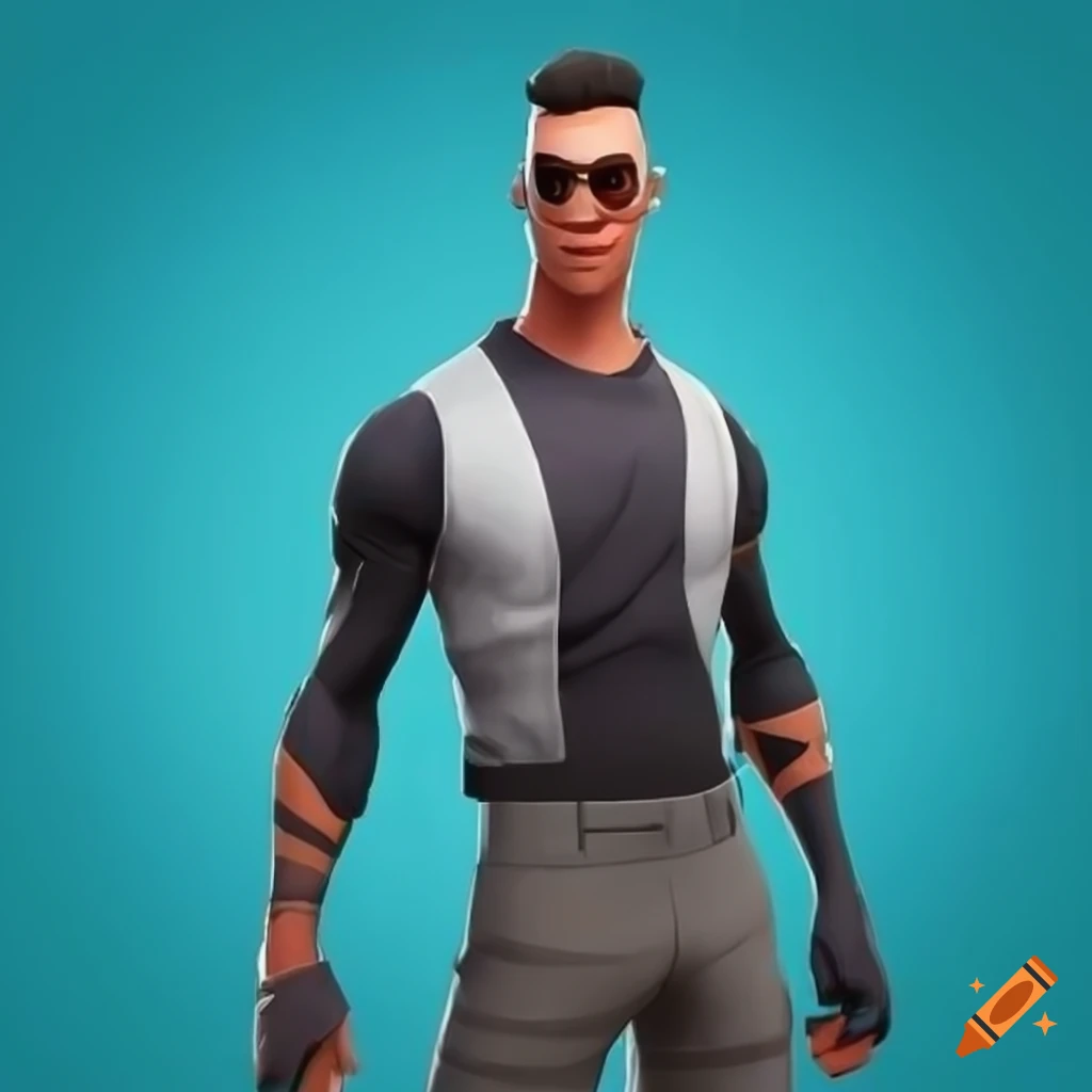 Minimalistic design of a new fortnite male skin