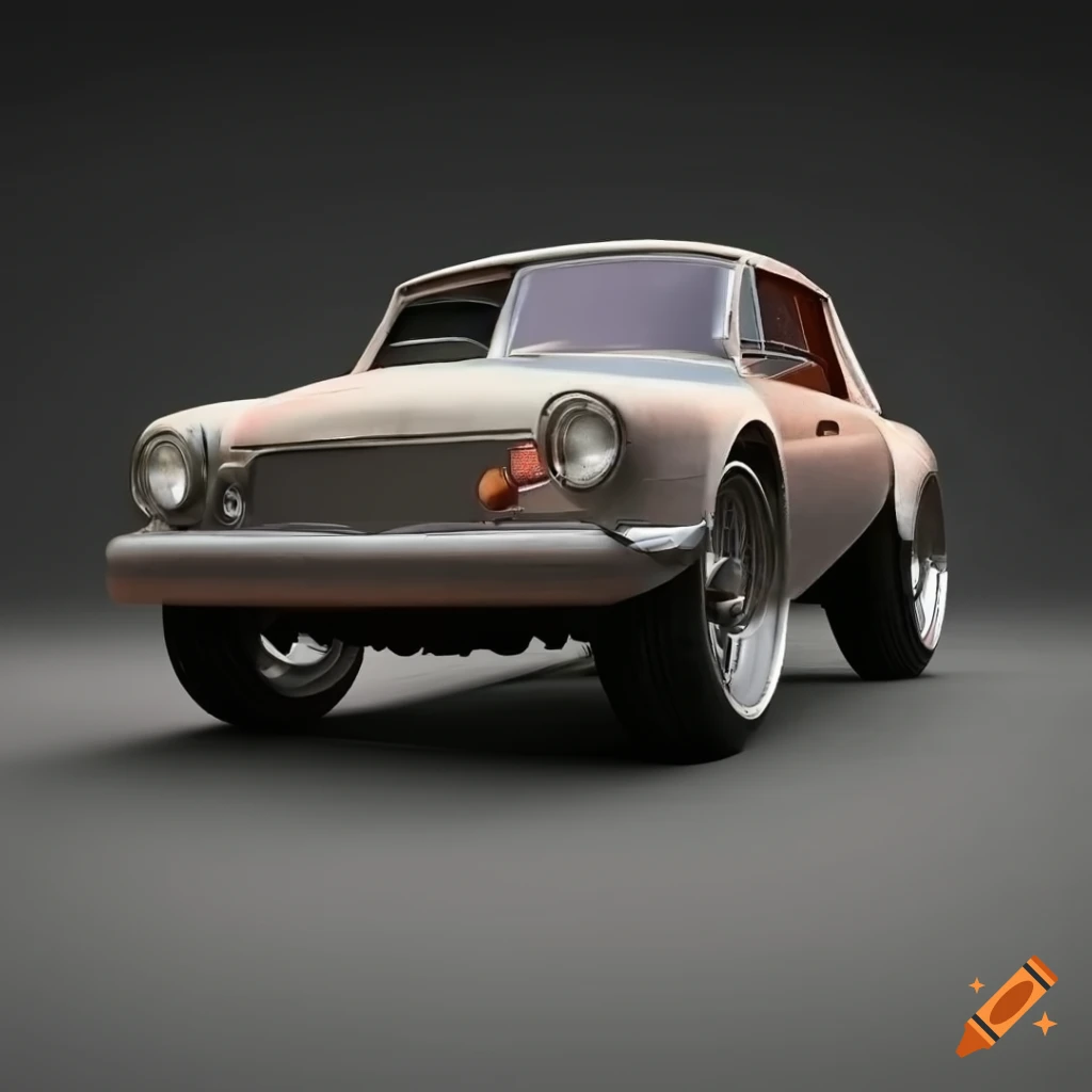 Ultra-detailed render of a vintage racing car on Craiyon