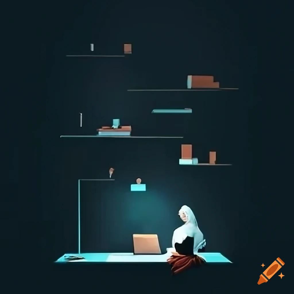 Minimalistic depiction of busy student life