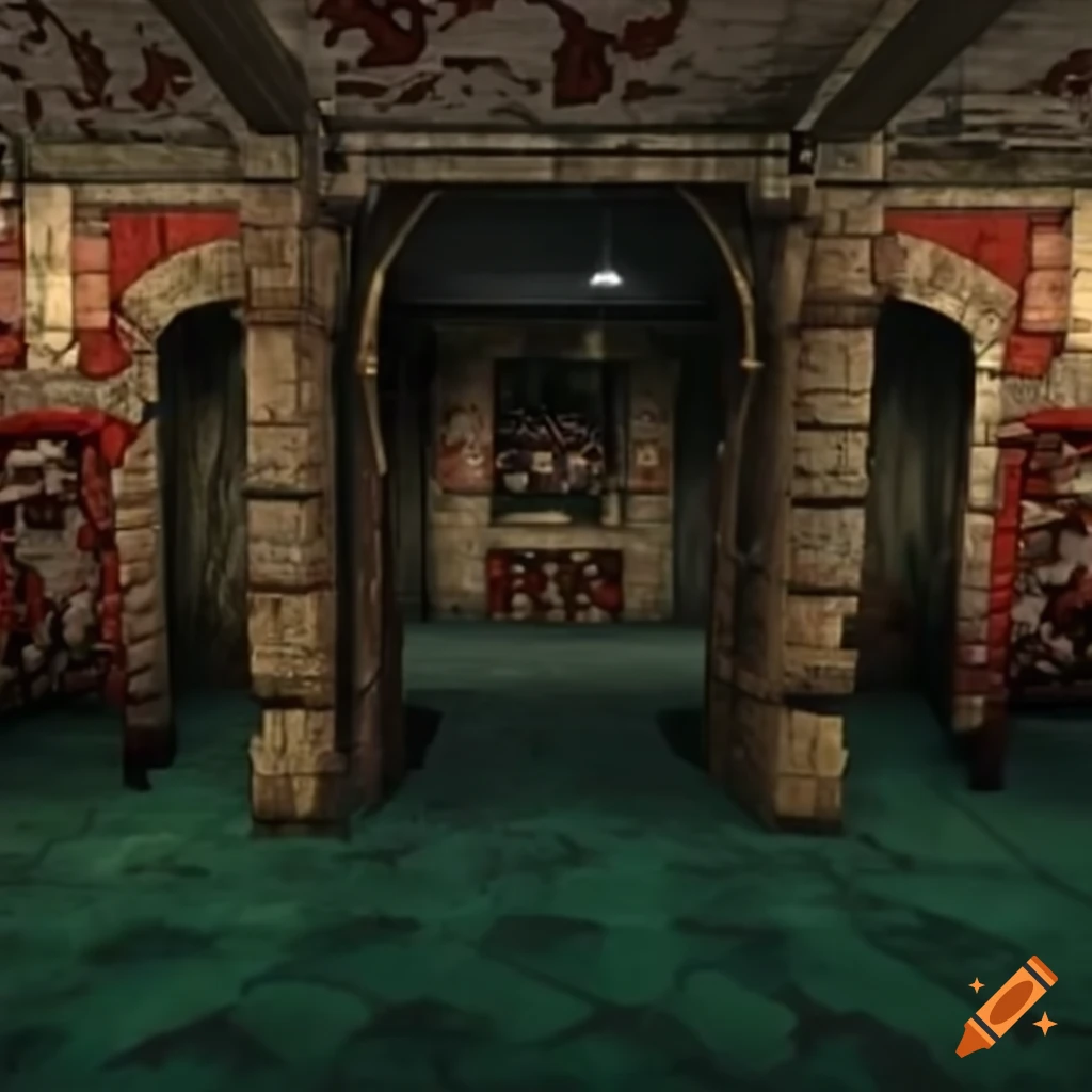 Custom-designed zombie arenas on Craiyon