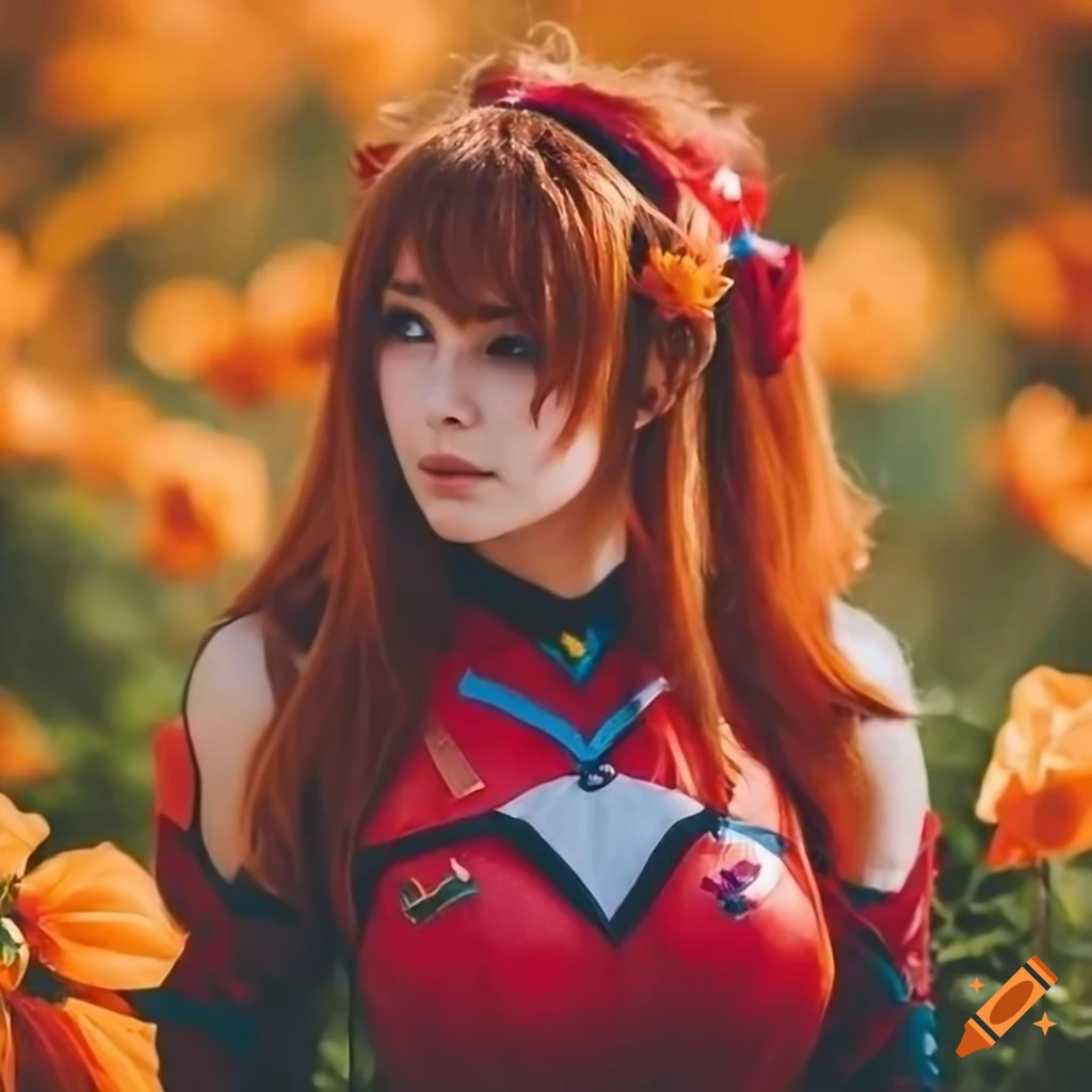 Dreamy portrait of a french asuka langley
