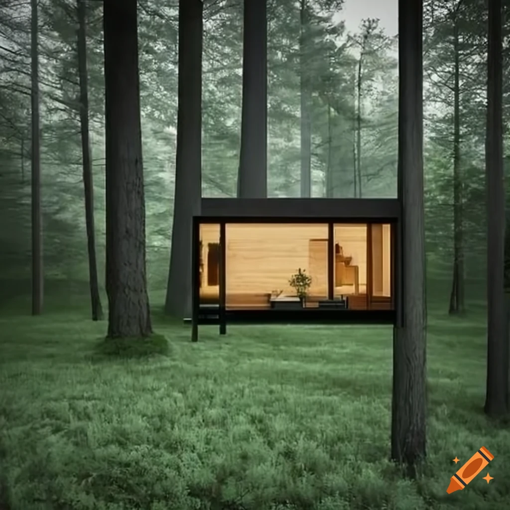 Architect building a sustainable mass timber house in a scenic ...