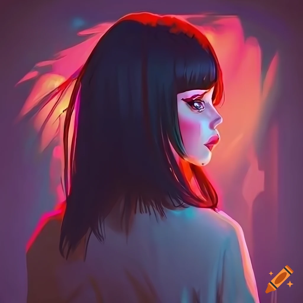 Digital artwork of a modern russian girl on Craiyon