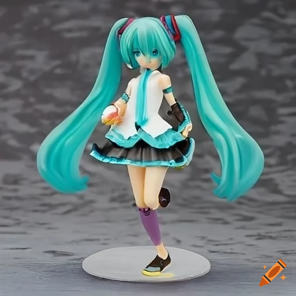 Retro-style Miku collectible figure from 1978 on Craiyon