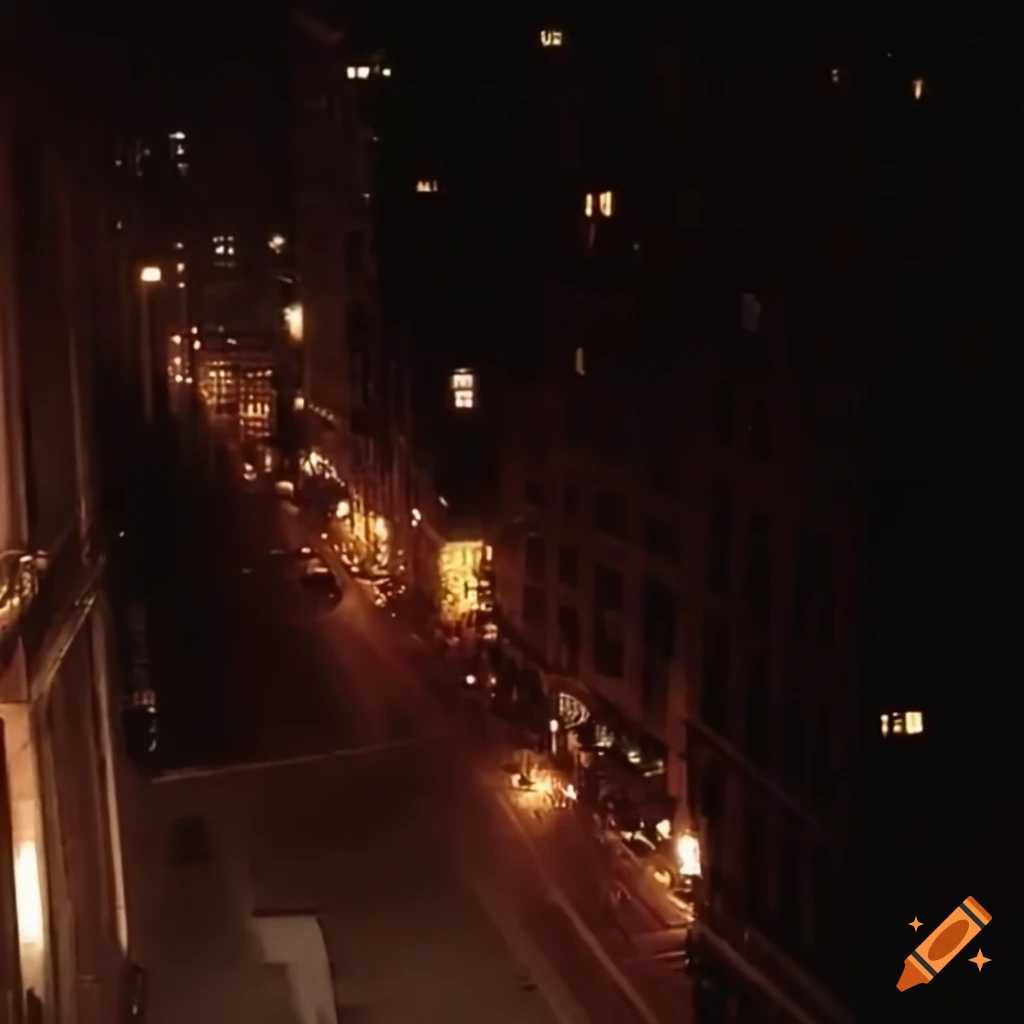 Cinematic aerial view of New York City at night on Craiyon