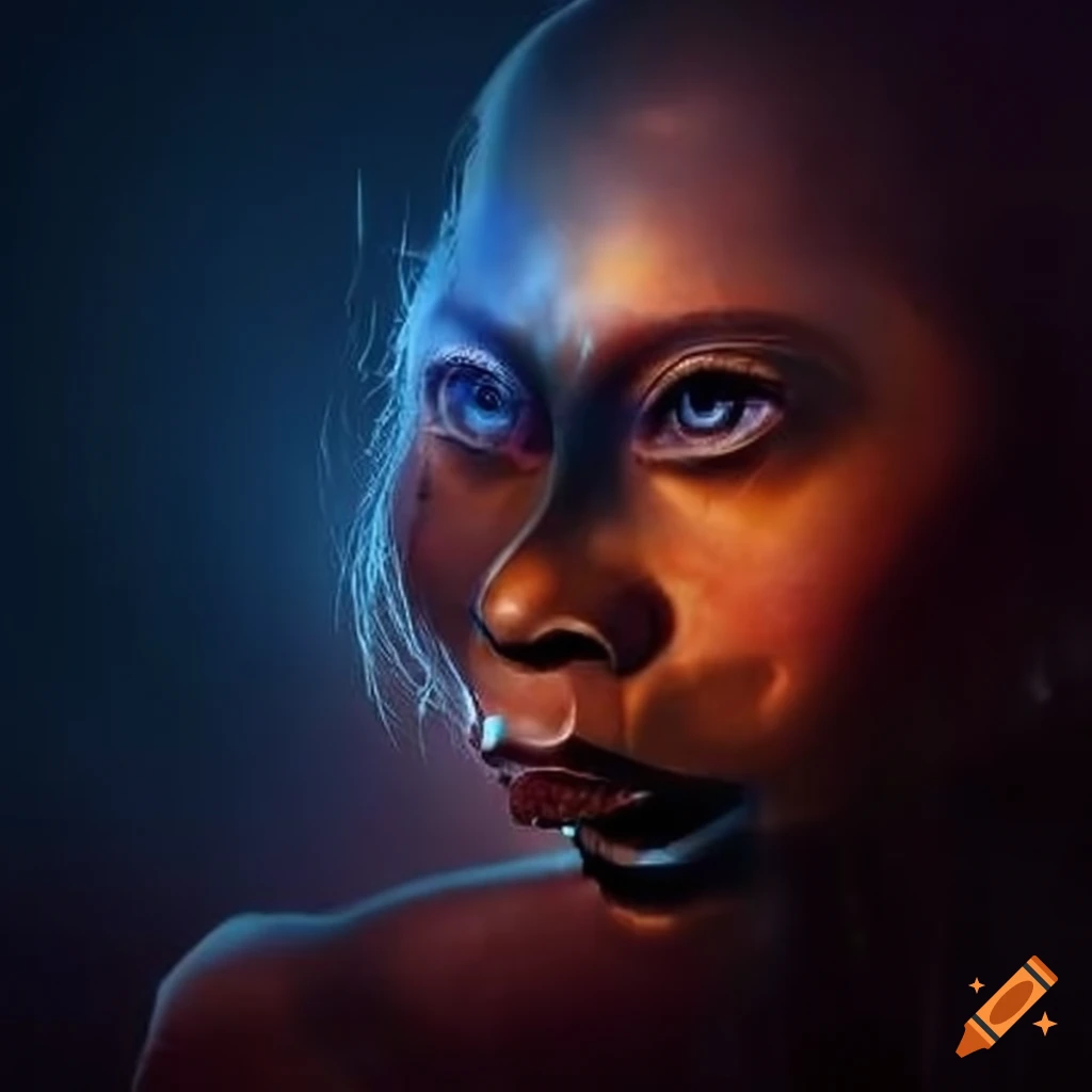 Digital art of a cautious wilderness