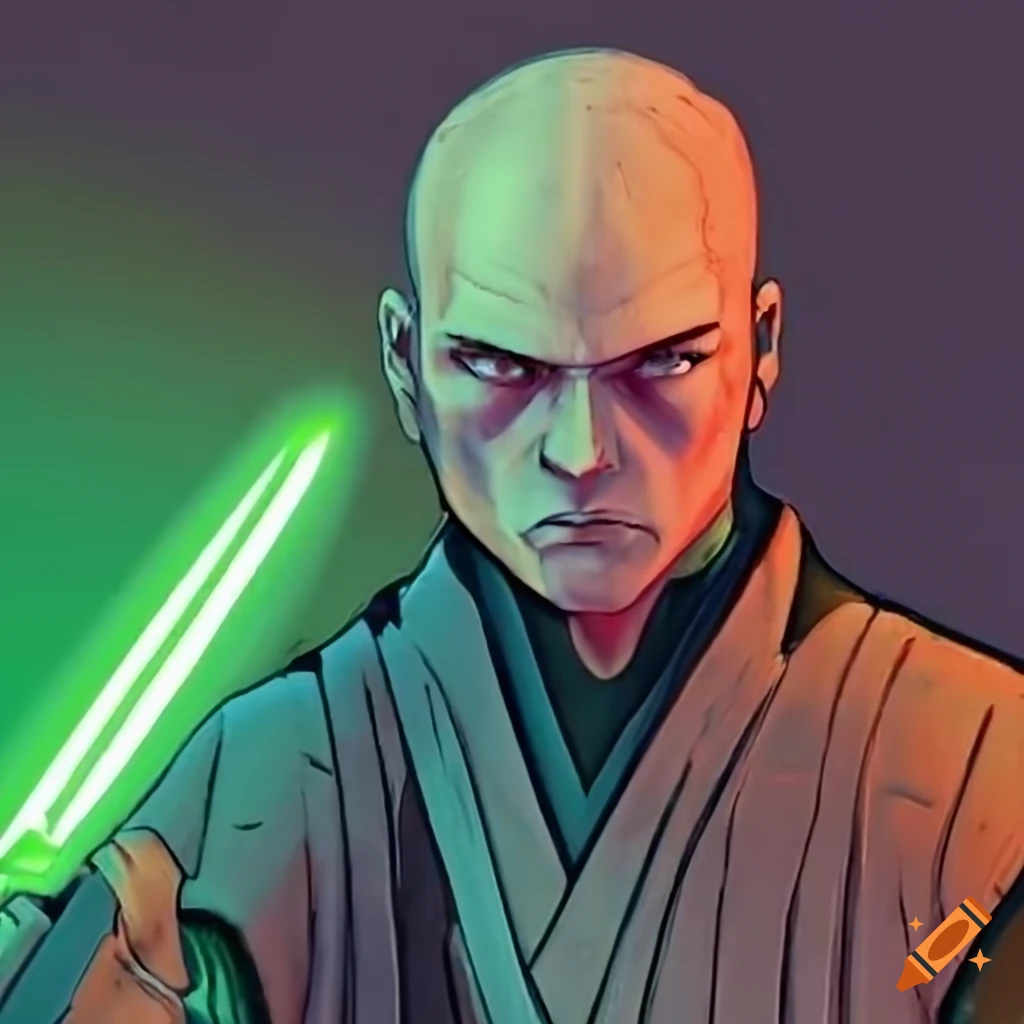 Sith lord with black cape holding lightsabers on Craiyon