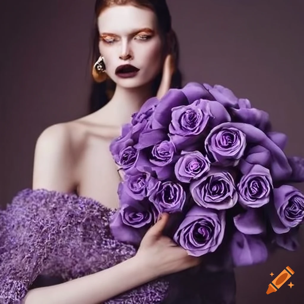 Lavender roses with diamond hands