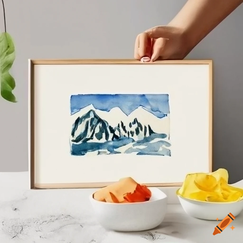 Ink painting of mountains and water by henri matisse on Craiyon