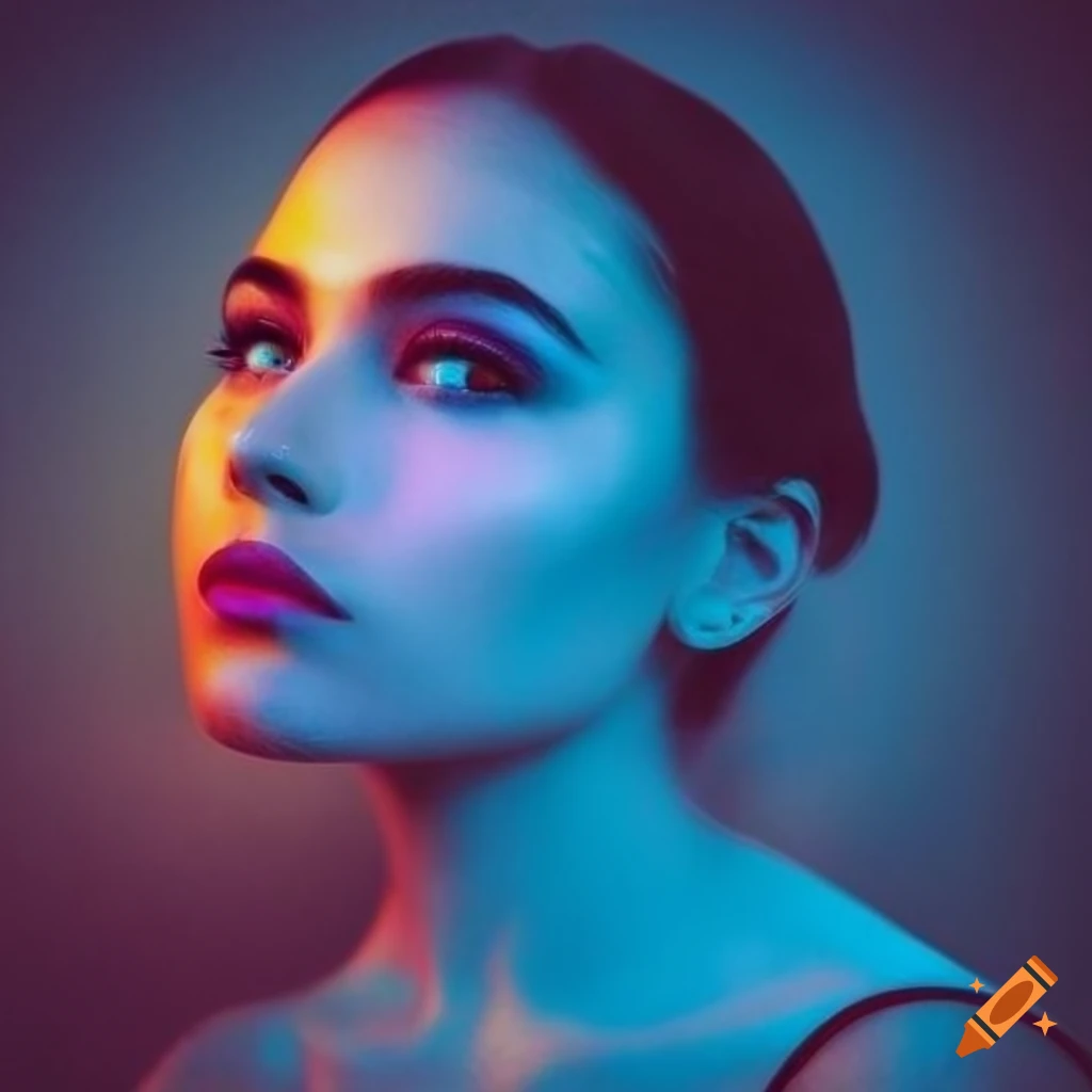 Glowing lights abstract background on Craiyon