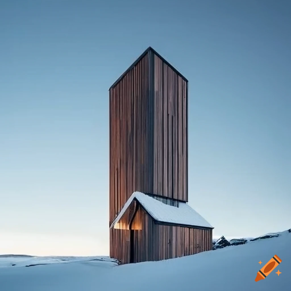 Norwegian minimalism tower cabin architecture