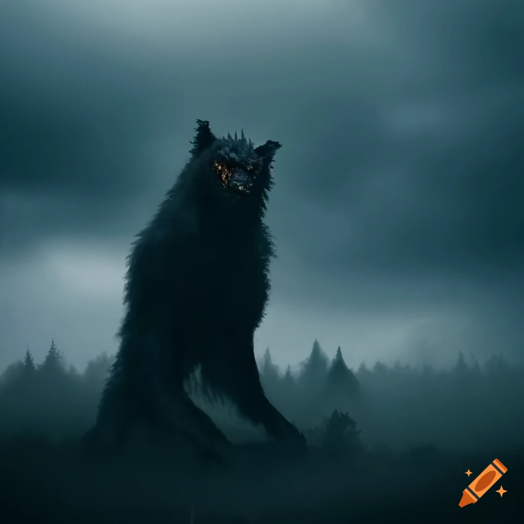 Wolf with crow on Craiyon