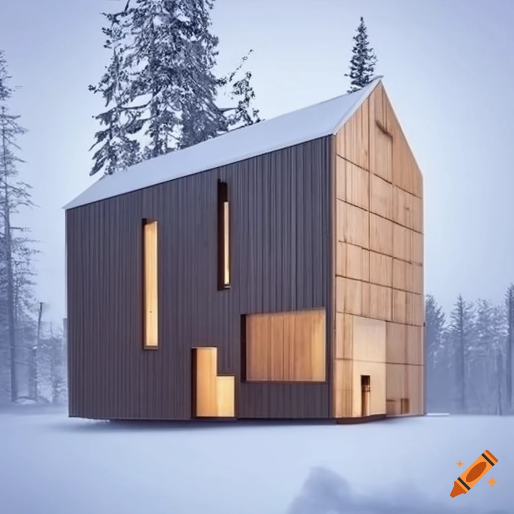 Sophisticated nordic minimalist tower cabin architecture on Craiyon