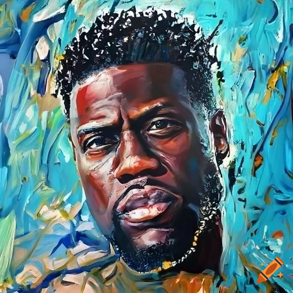 Impressionist painting of kevin hart on Craiyon