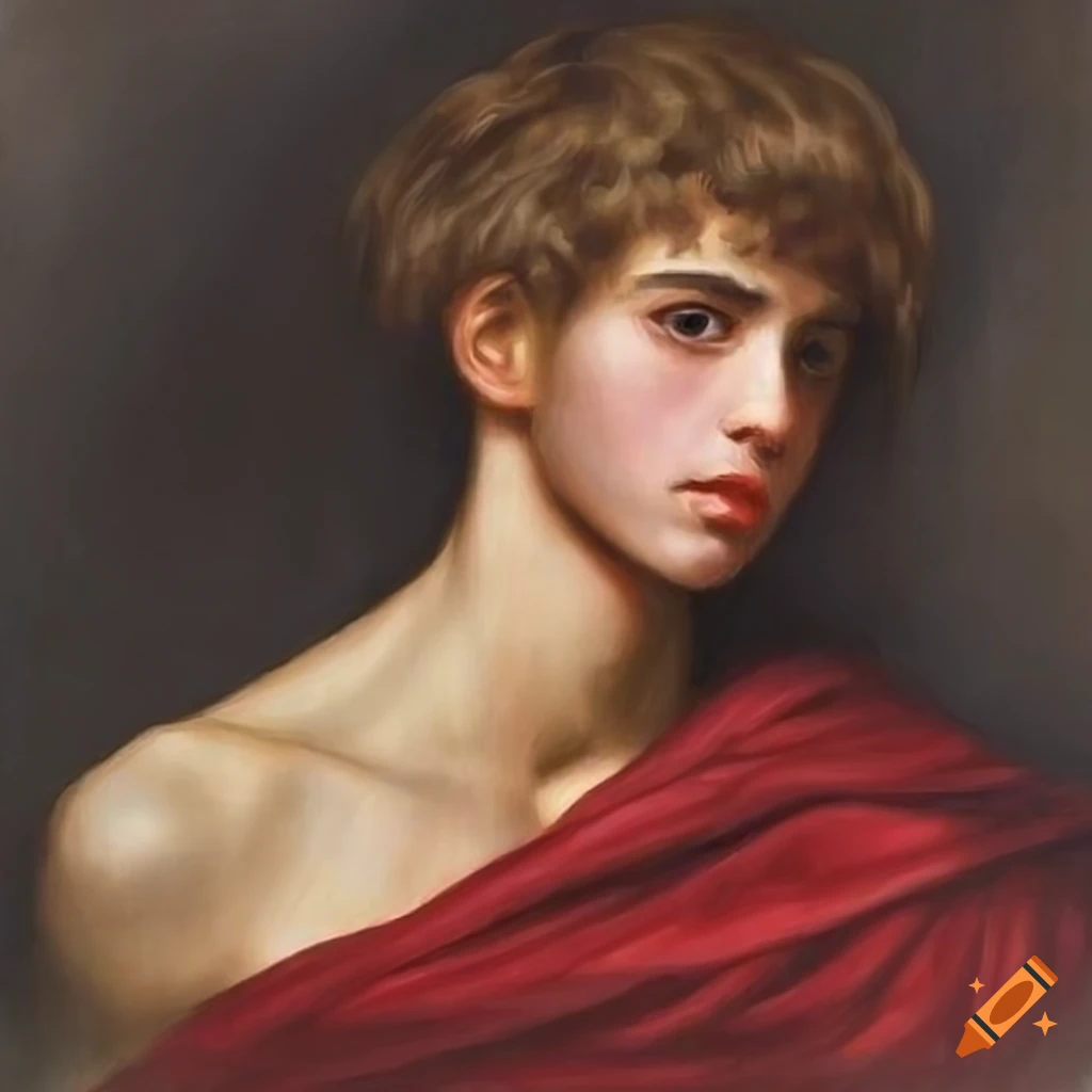 Greek oil painting of a confident and powerful male god on Craiyon