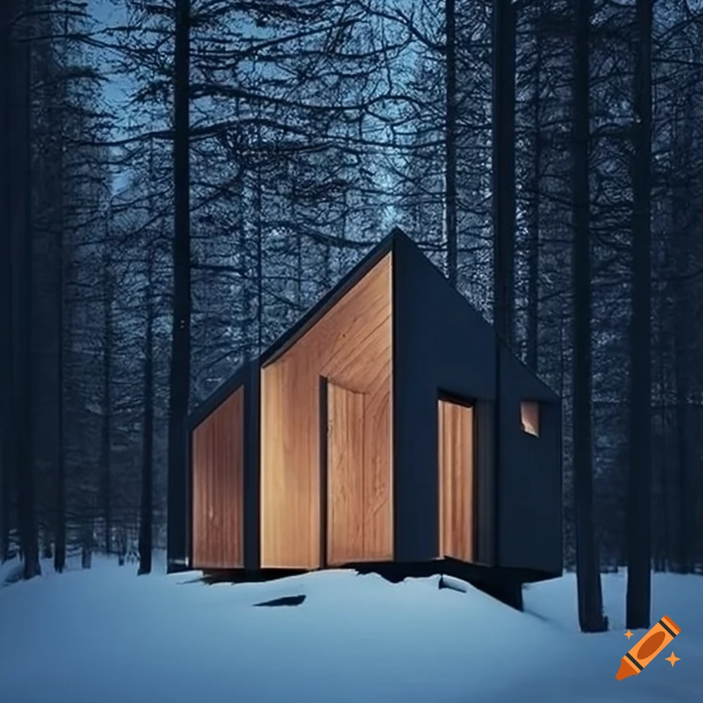 Sophisticated nordic minimalist cabin architecture