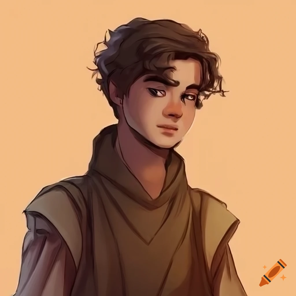 Flower avatar with an old anime monk inspiration on Craiyon