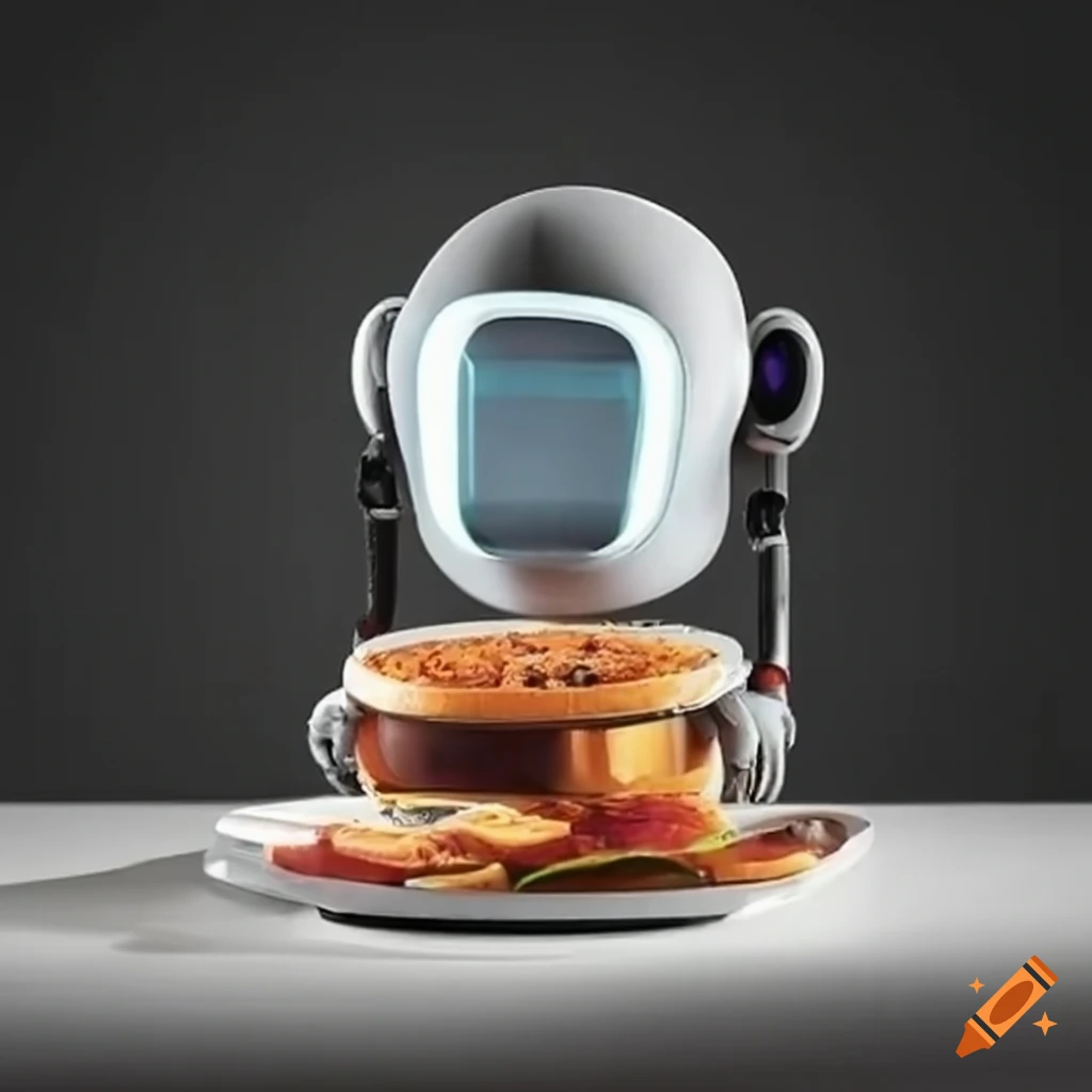 Robot making food on Craiyon