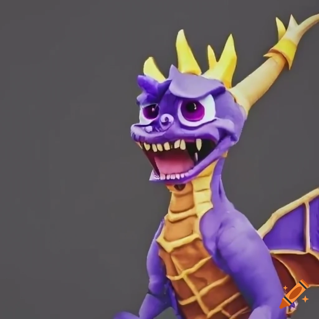 Artwork of spyro in a zombie theme on Craiyon