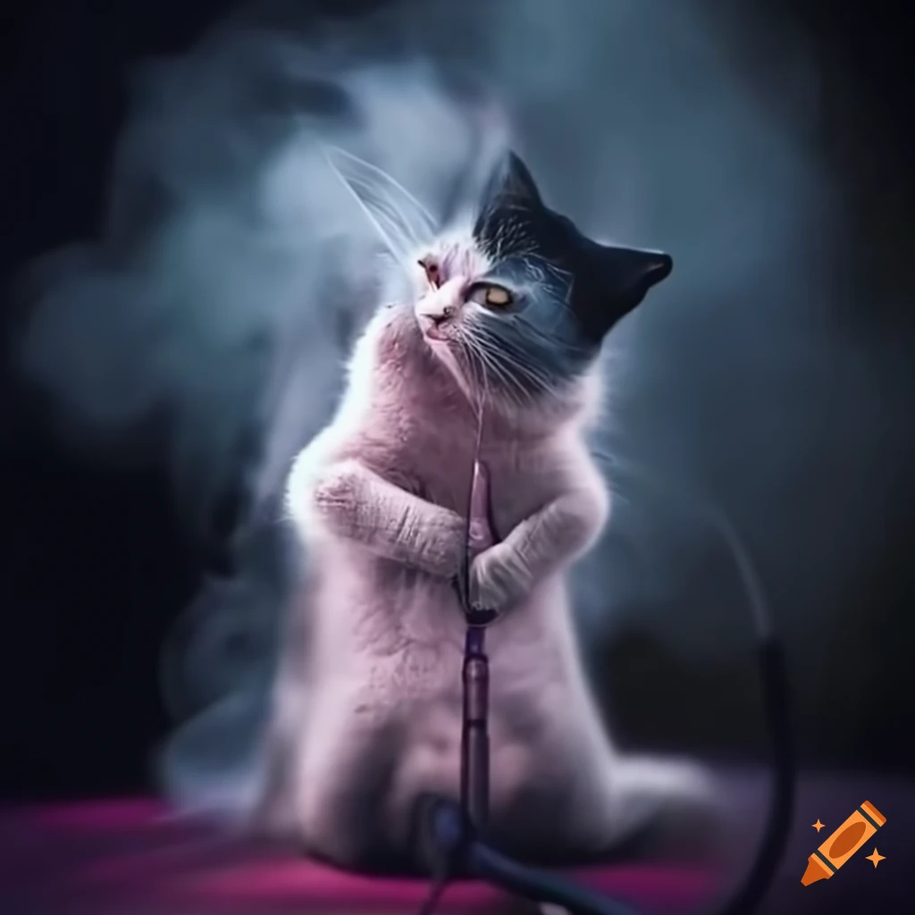 Cat with a hookah