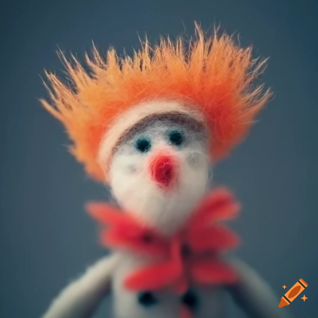 Needle felt snow miser with retro vibe on Craiyon
