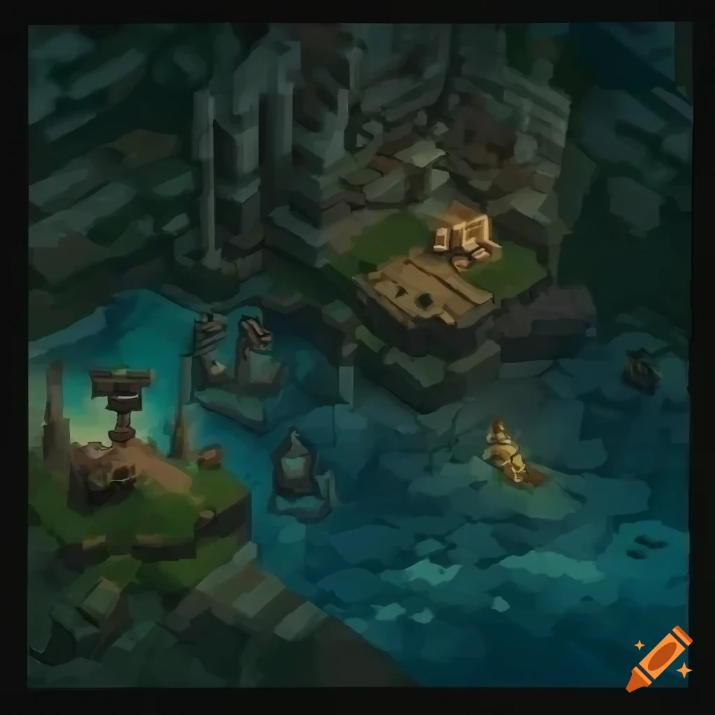 Detailed isometric fantasy landscapes by van gogh on Craiyon