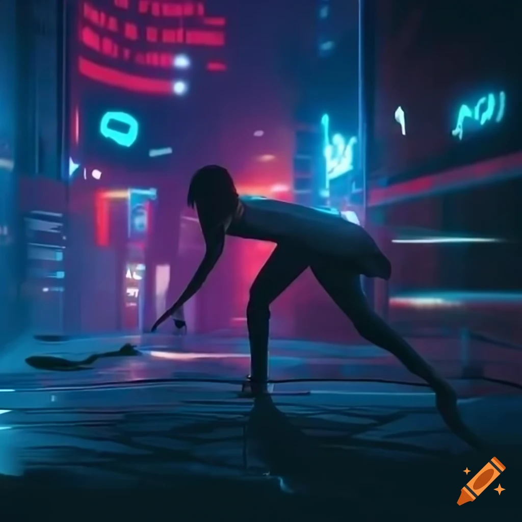 Neon racing scene from the game control