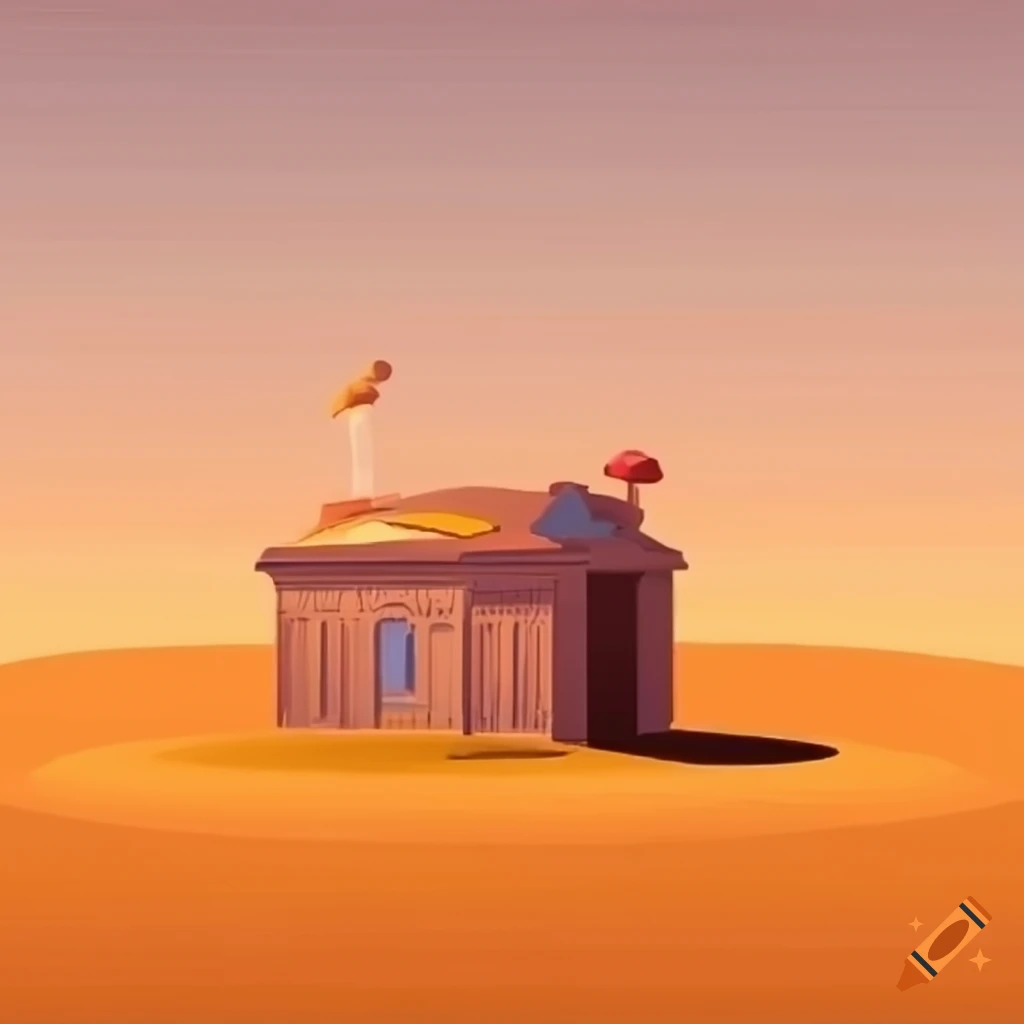 Isolated shop in the desert on Craiyon