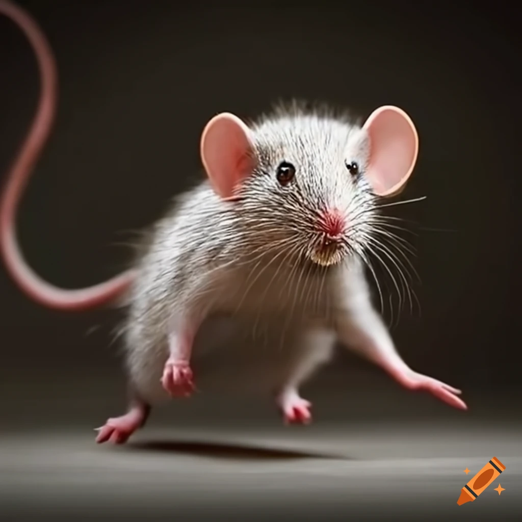 Funny mouse running