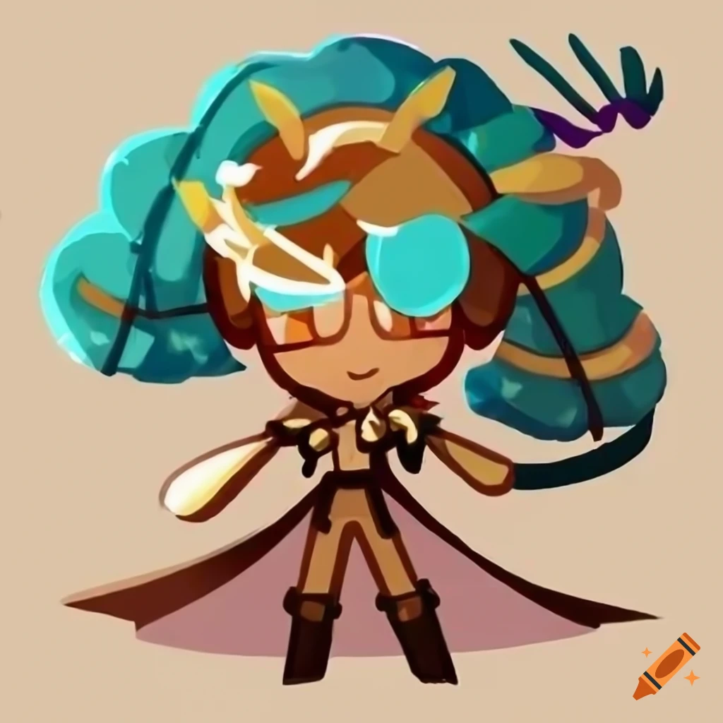 Locaster cookie from cookie run in insect-themed clothing on Craiyon