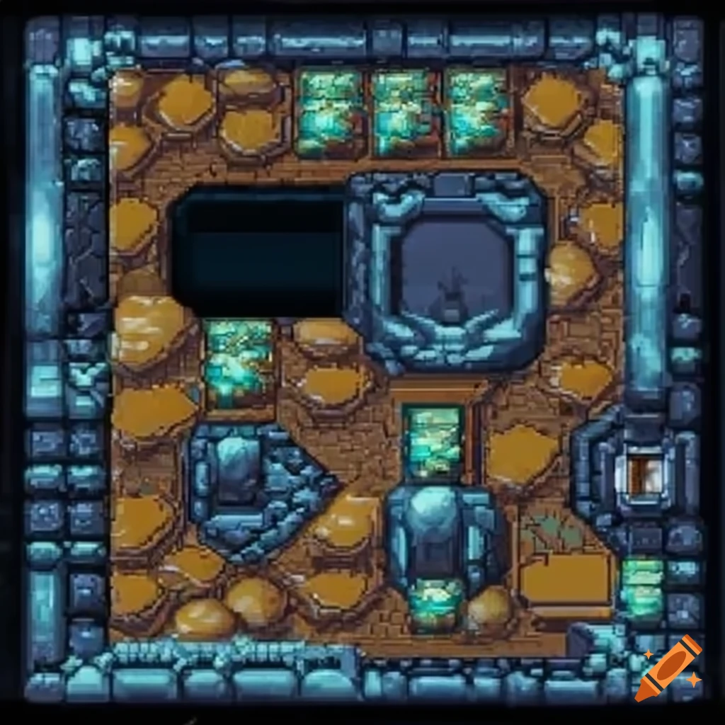 High contrast artwork of rocky tiles in Metroid Zero Mission game on ...