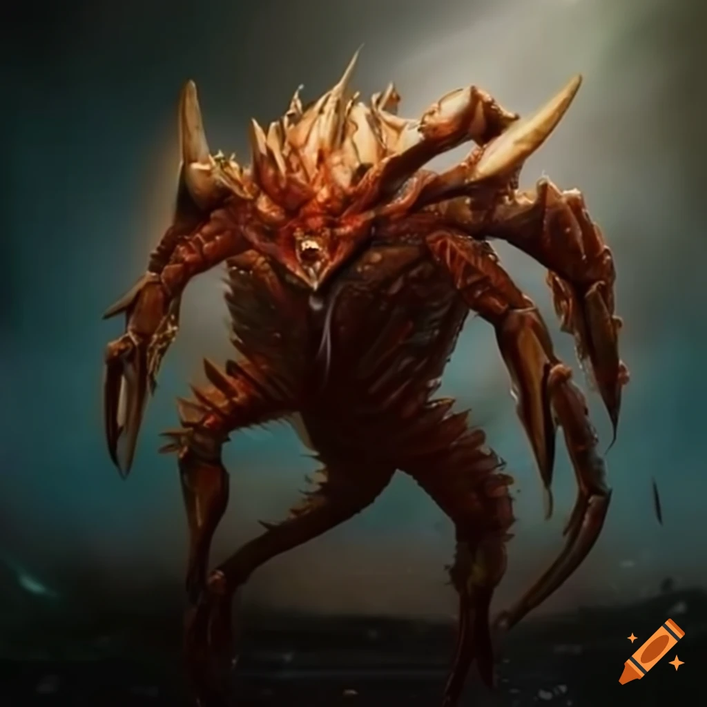 Image of a crab-like dragon monster