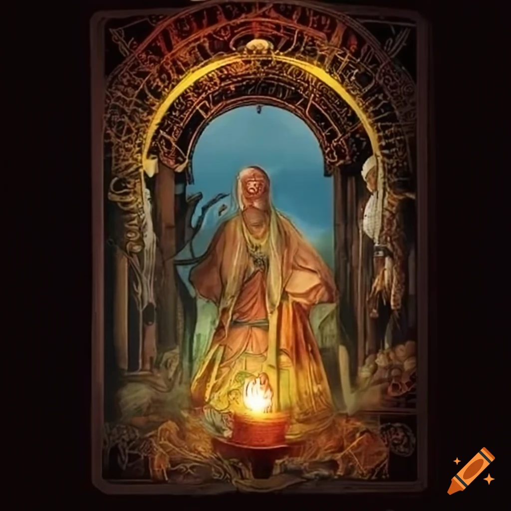 The world tarot card on Craiyon