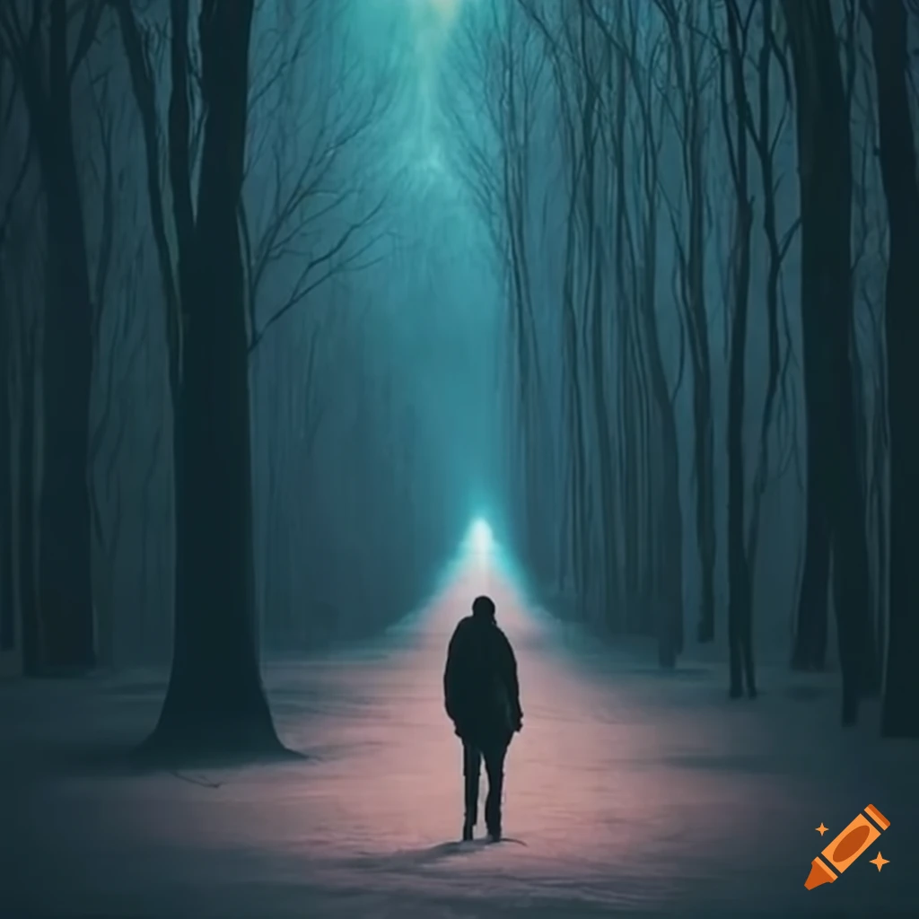 Artwork depicting a person in a self-created world on Craiyon