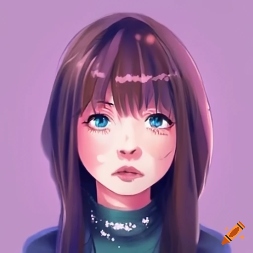 Portrait of a young girl with a concerned expression