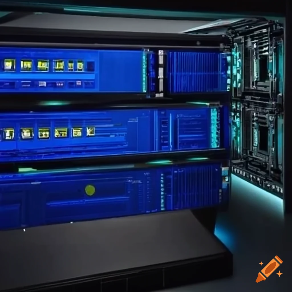 Illustration of a lan server environment on Craiyon