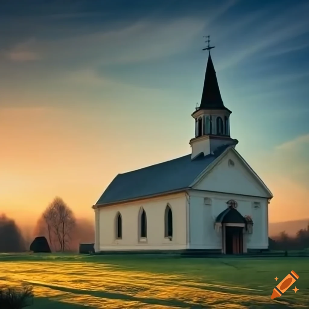 Scenic view of a beautiful church on Craiyon