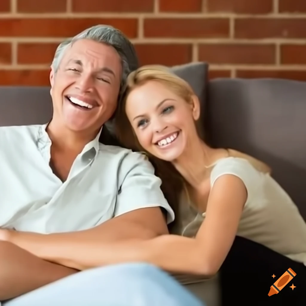 Group of people smiling on a couch on Craiyon