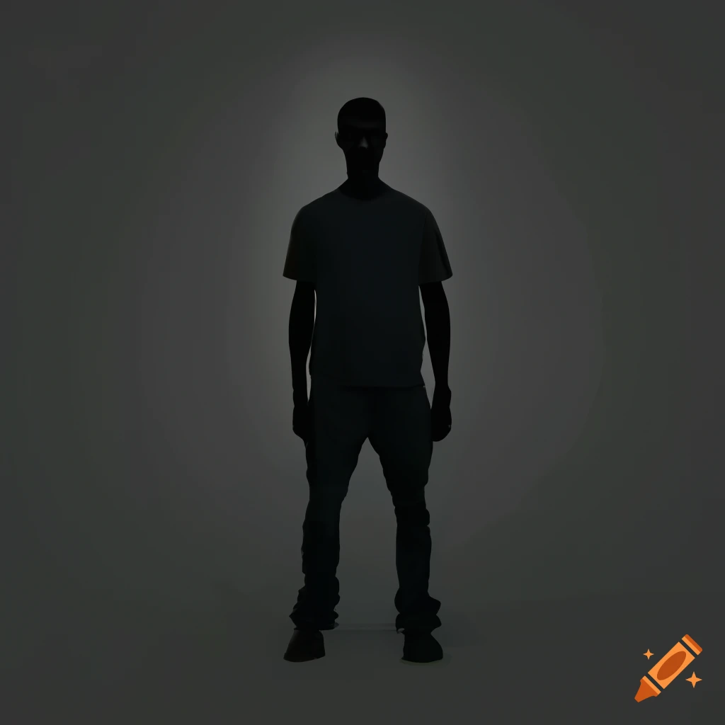 Silhouette of a man standing
