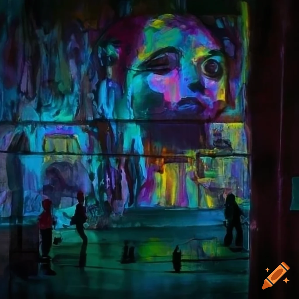 Melted people on a transparent background on Craiyon