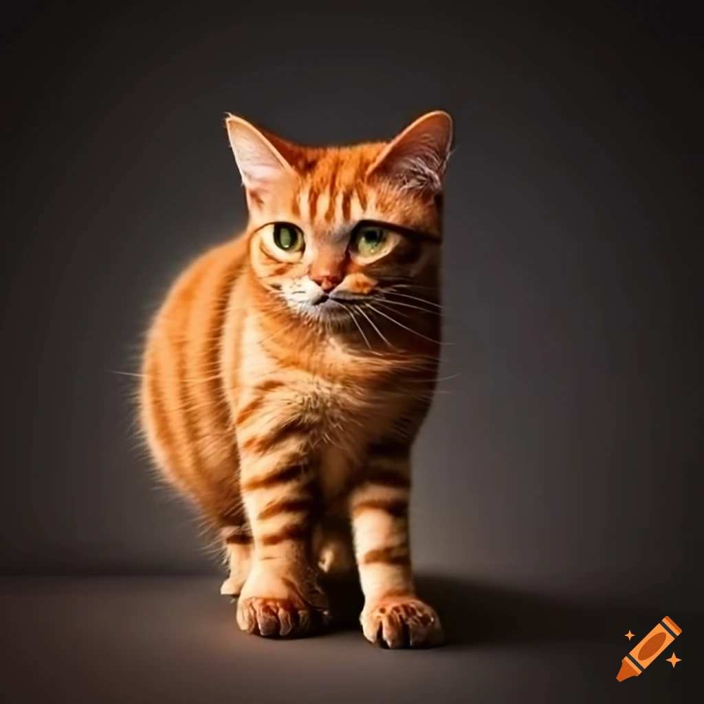 Orange cat on Craiyon