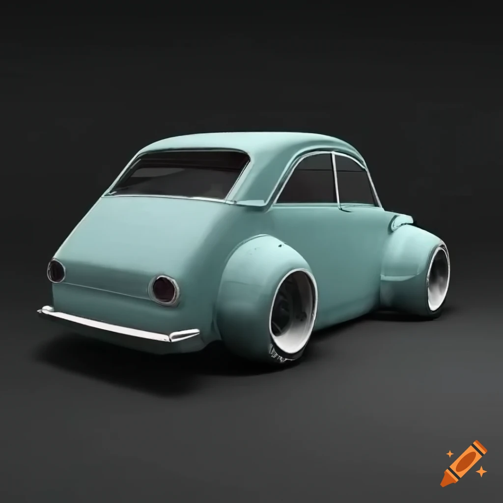 Ultra detailed vintage car with wide wheels on Craiyon