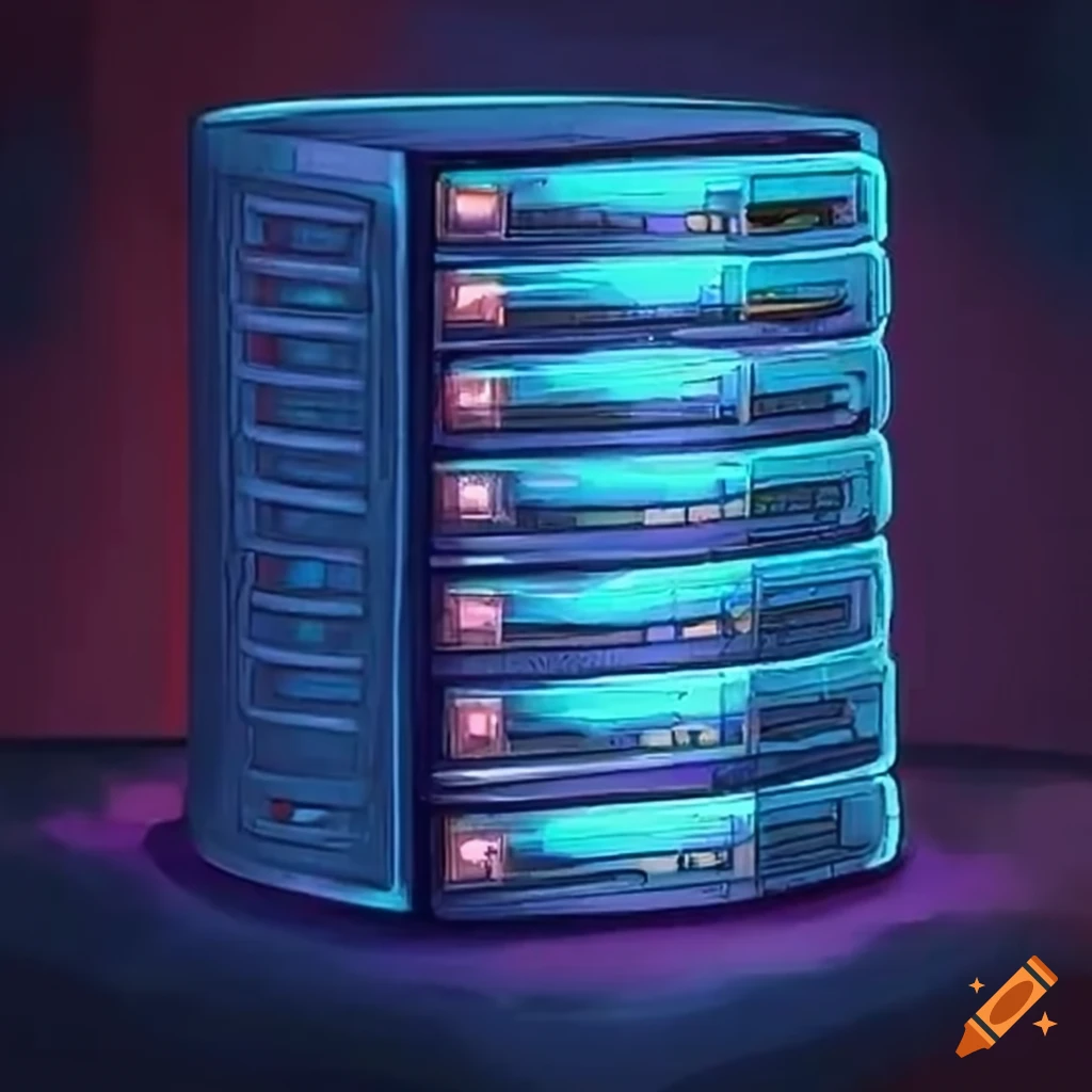 Illustration of server passwords stands on Craiyon