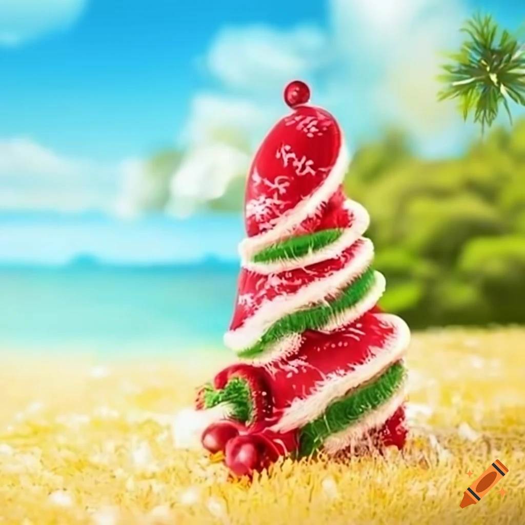 Summer-themed christmas celebration on Craiyon