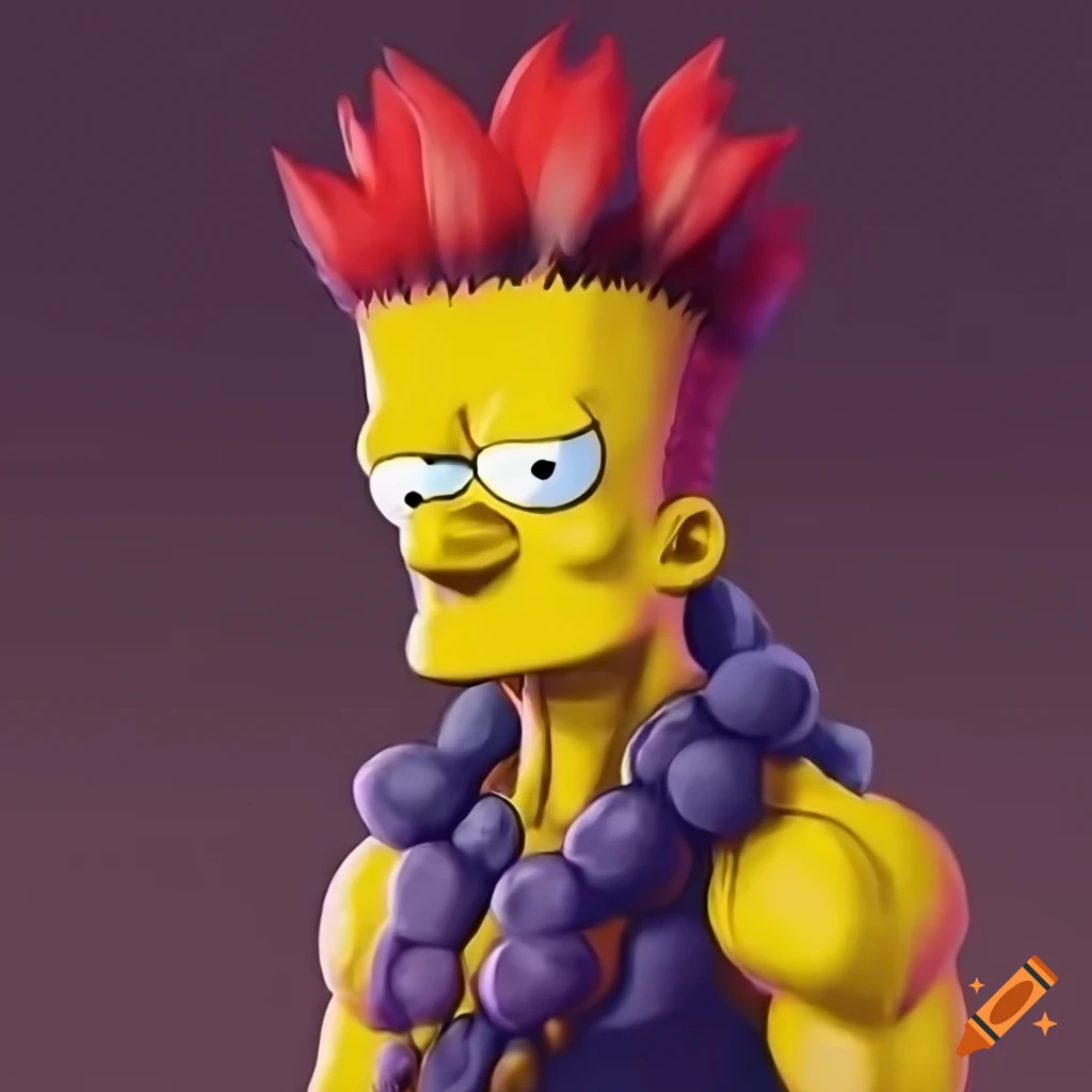 Detailed artwork of bart simpson as akuma from street fighter on Craiyon