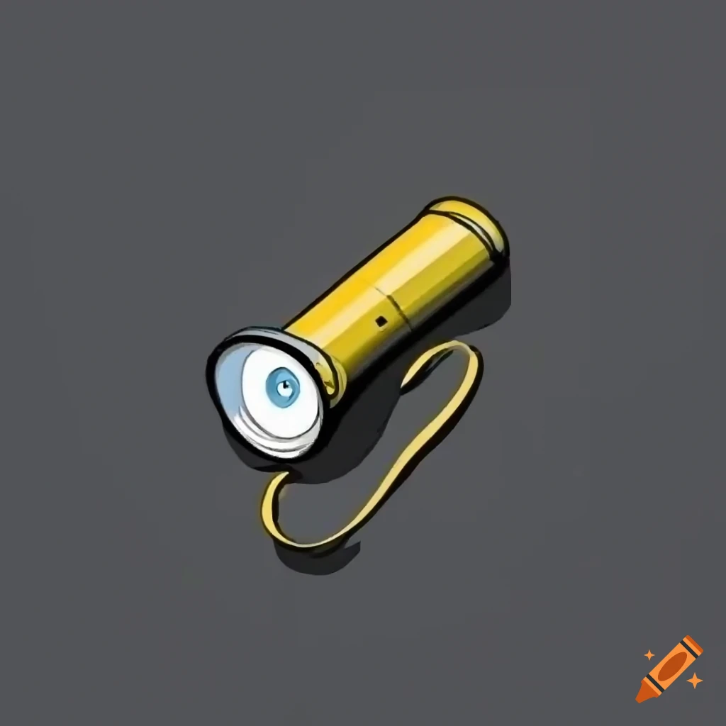 Flashlight in watercolor style on Craiyon