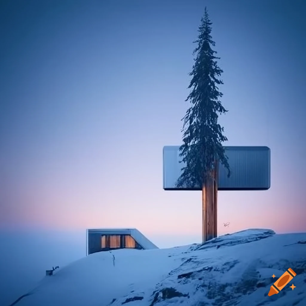 Nordic minimalism tower cabin architecture on Craiyon