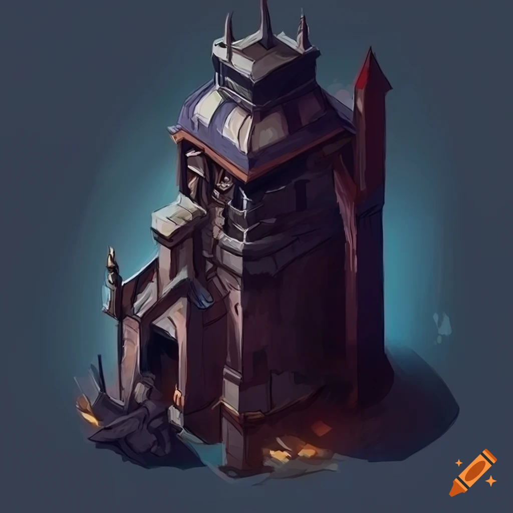 Isometric fantasy hut on Craiyon