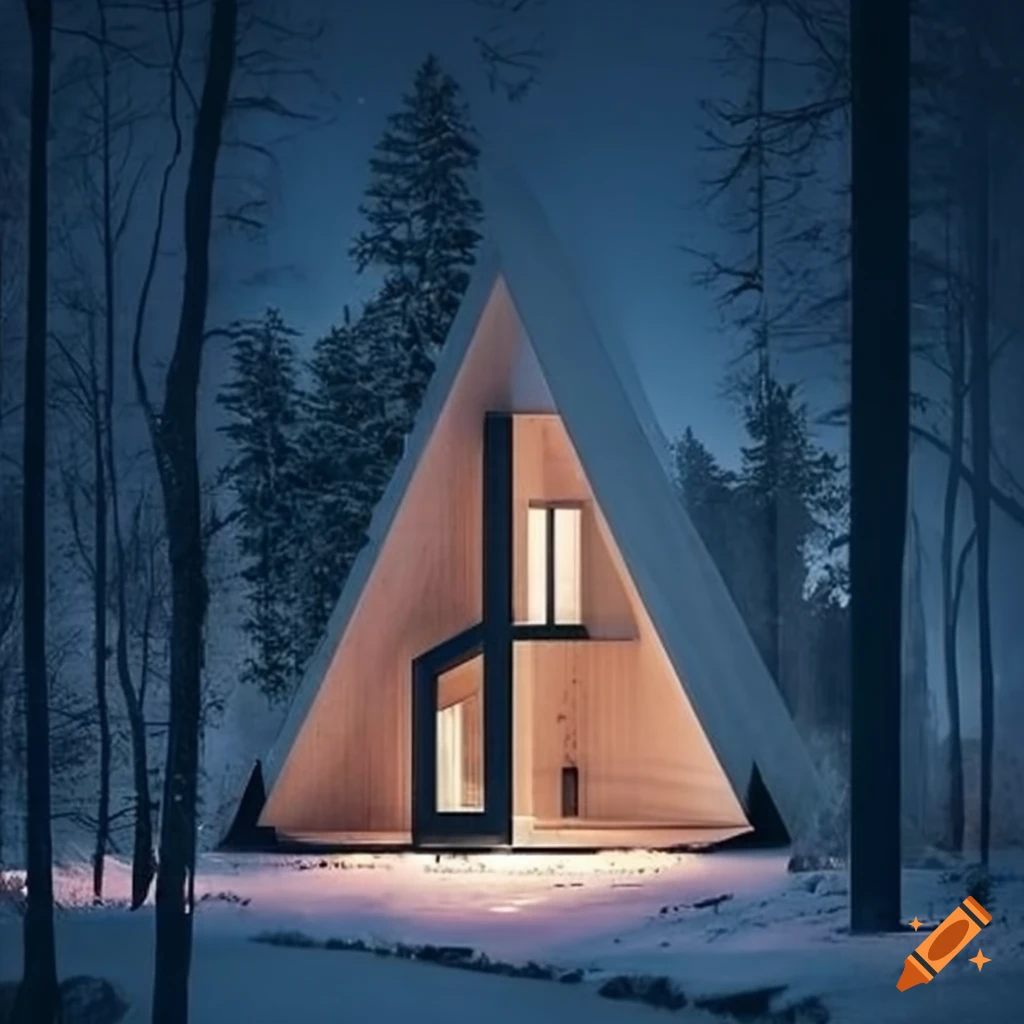 Cozy and minimalist cabin architecture on Craiyon