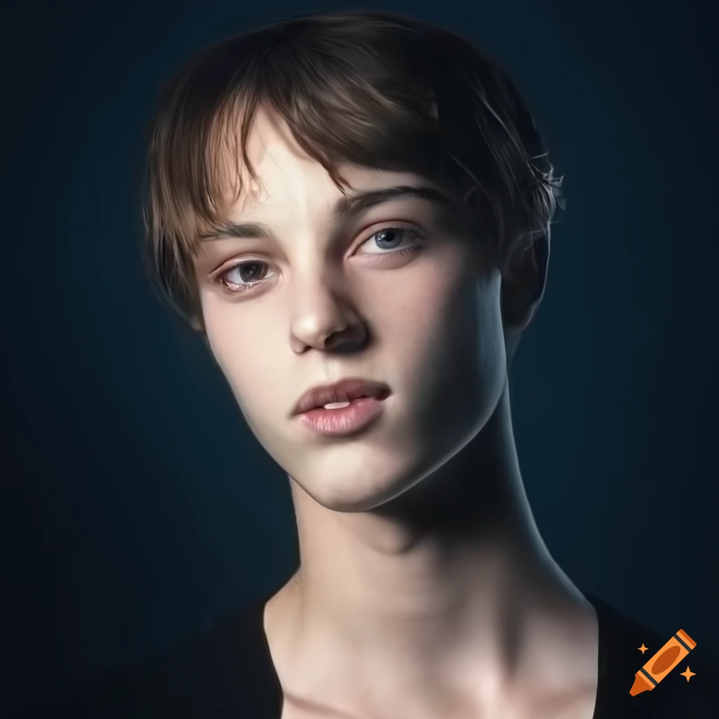 Color portrait of a handsome young man with good studio lighting on Craiyon